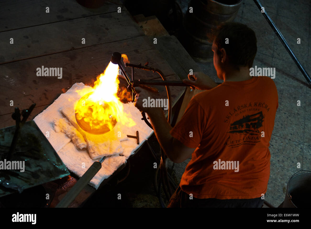 Czech republic glass blowing hi-res stock photography and images - Alamy
