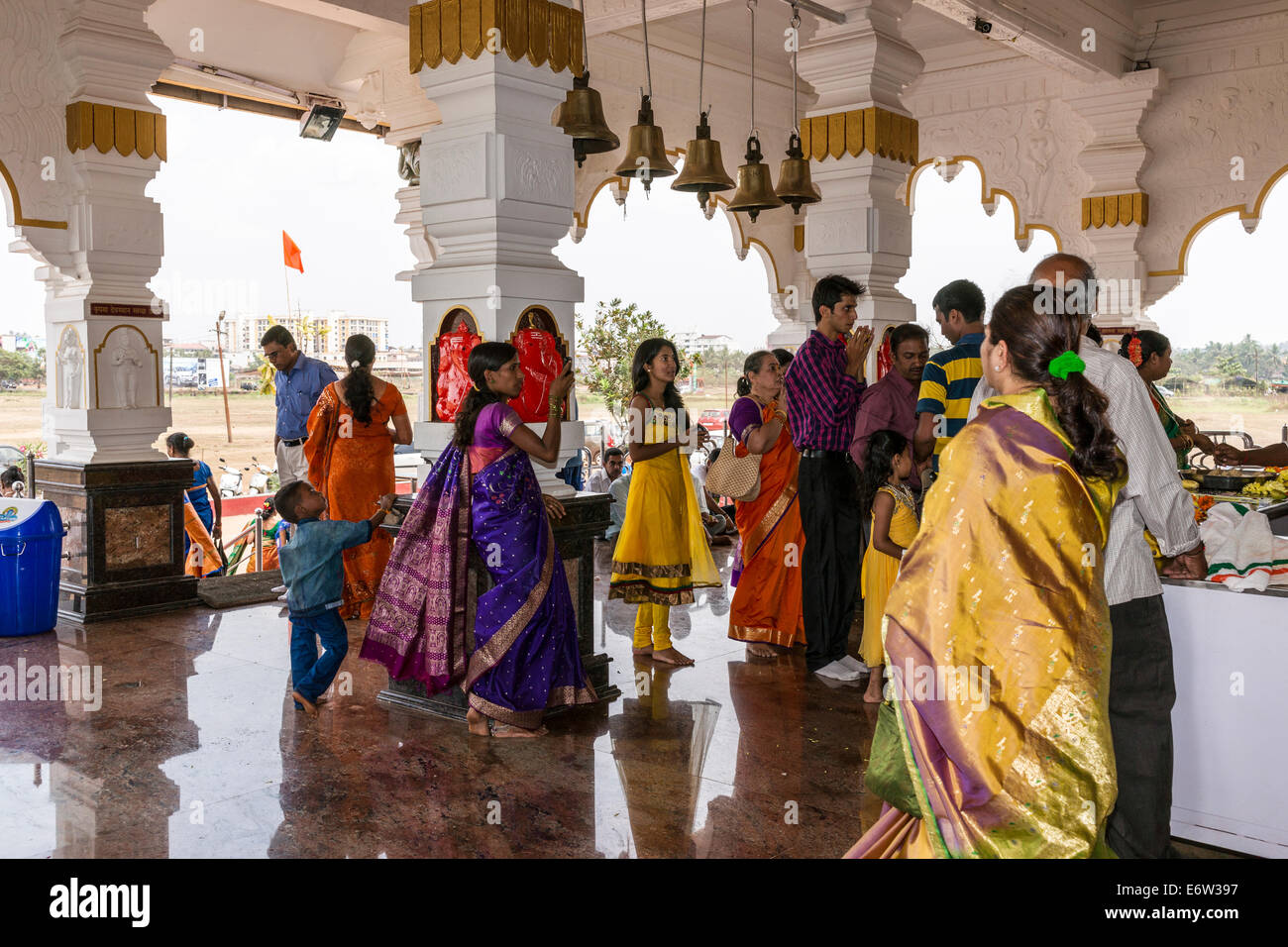 Hindu temple in Mapusa, Goa India Stock Photo - Alamy