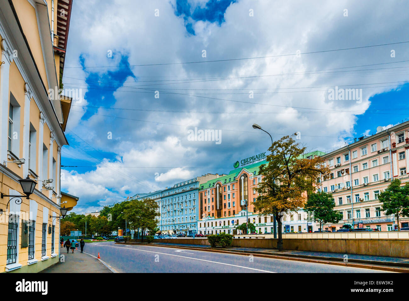 View of Nikitsky boulevard near Arbat gates square of Moscow Stock ...