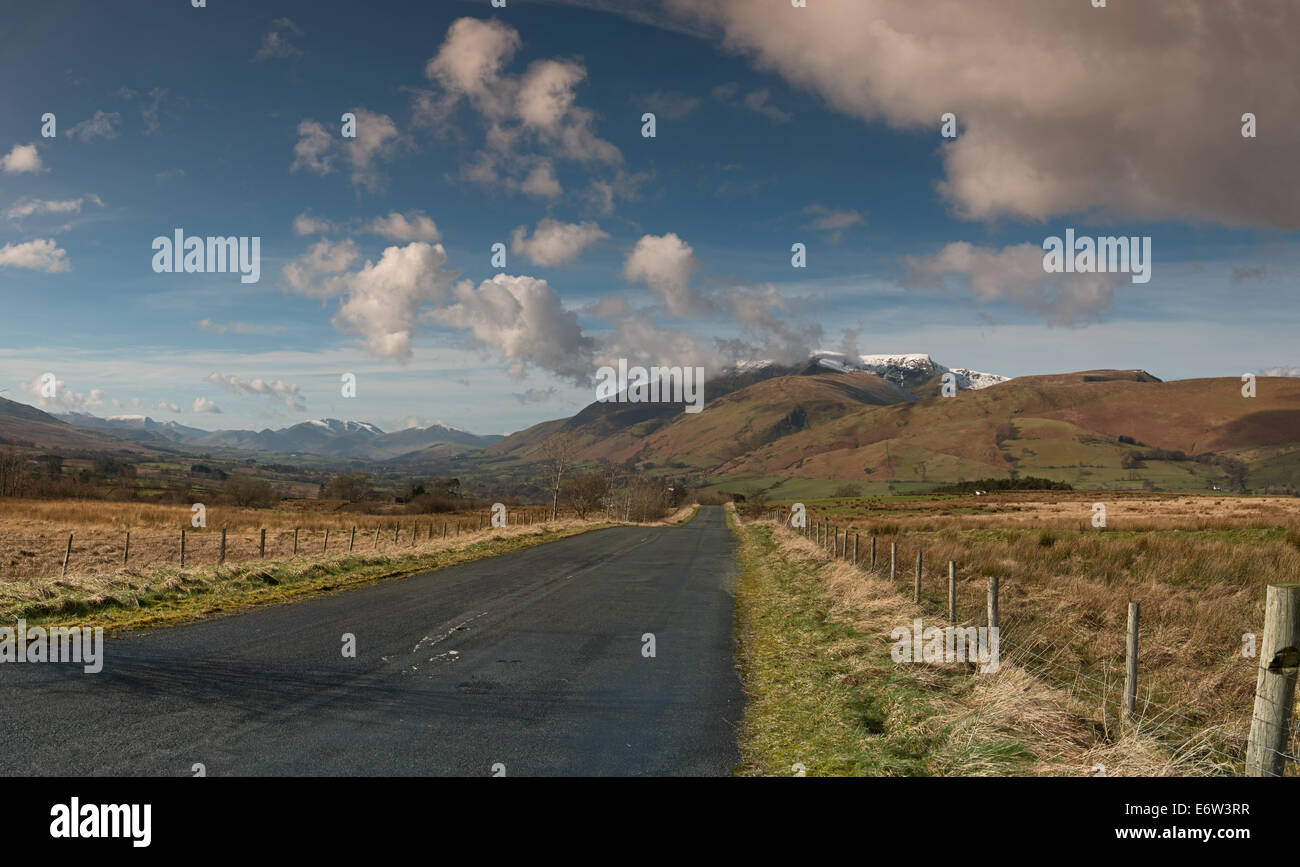 The old A66 looking to Blencathra Stock Photo - Alamy