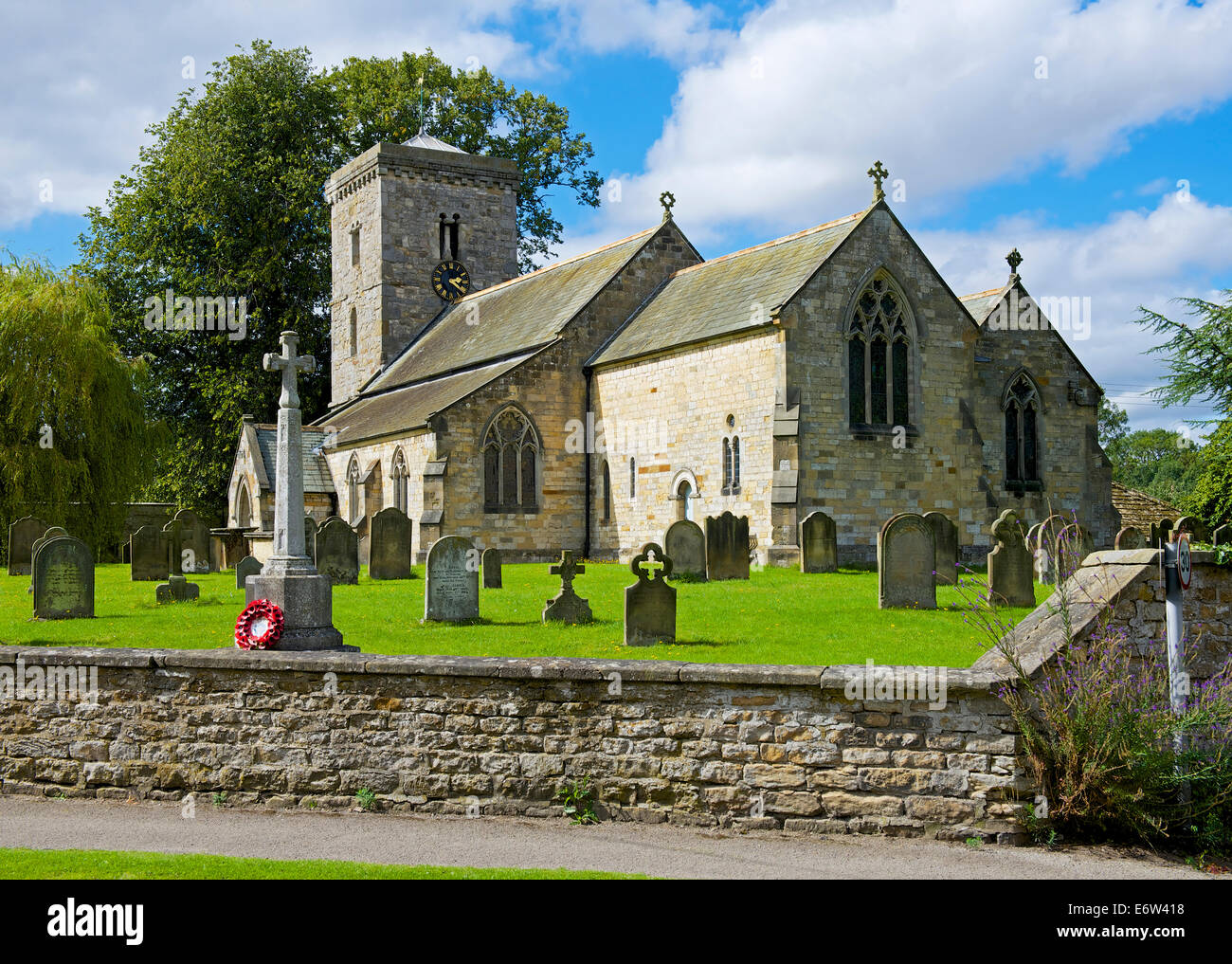 All Saints Church, in the village of Hovingham, North Yorkshire ...