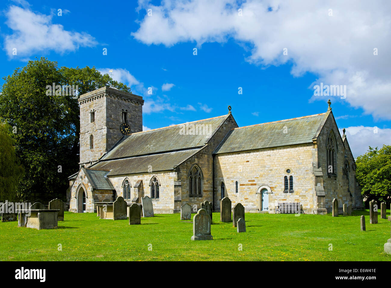 All Saints Church, in the village of Hovingham, North Yorkshire ...