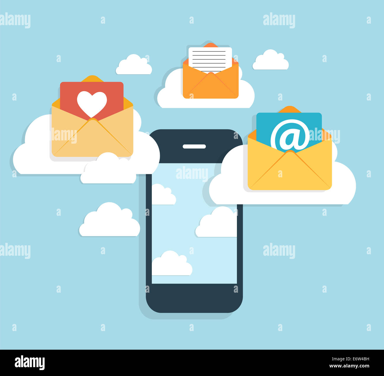 Flat Design Concept Email Write Icon Vector Illustration Stock Photo ...