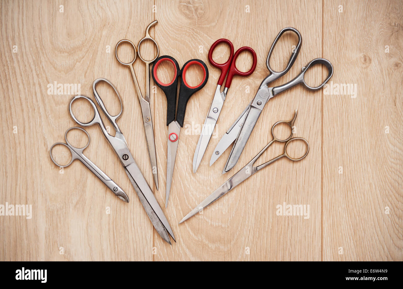 Few various scissors bunch Stock Photo - Alamy