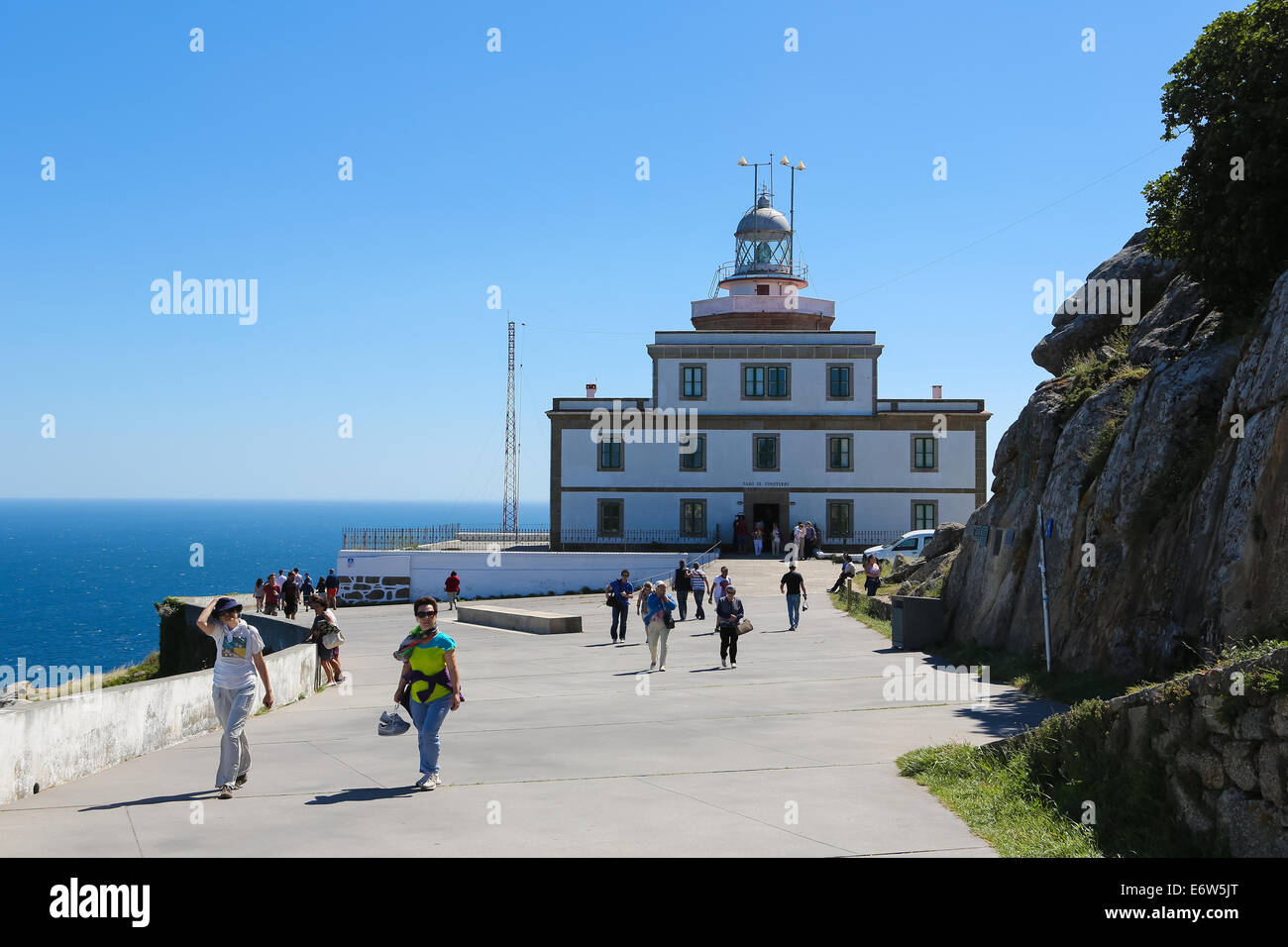 FISTERRA, SPAIN - JULY 29, 2014: Lighthouse at the End of the World at ...