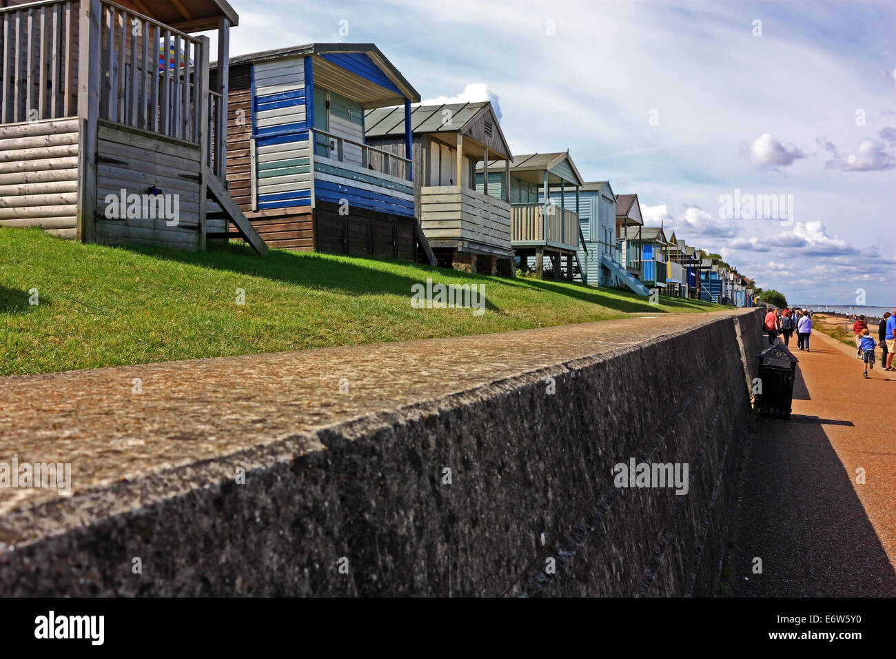 A view of the beach huts along Tankerton seafront Stock Photo - Alamy