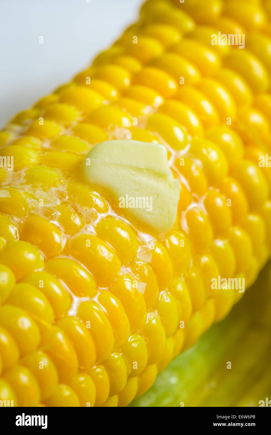 Closeup of fresh hot corn with butter Stock Photo - Alamy