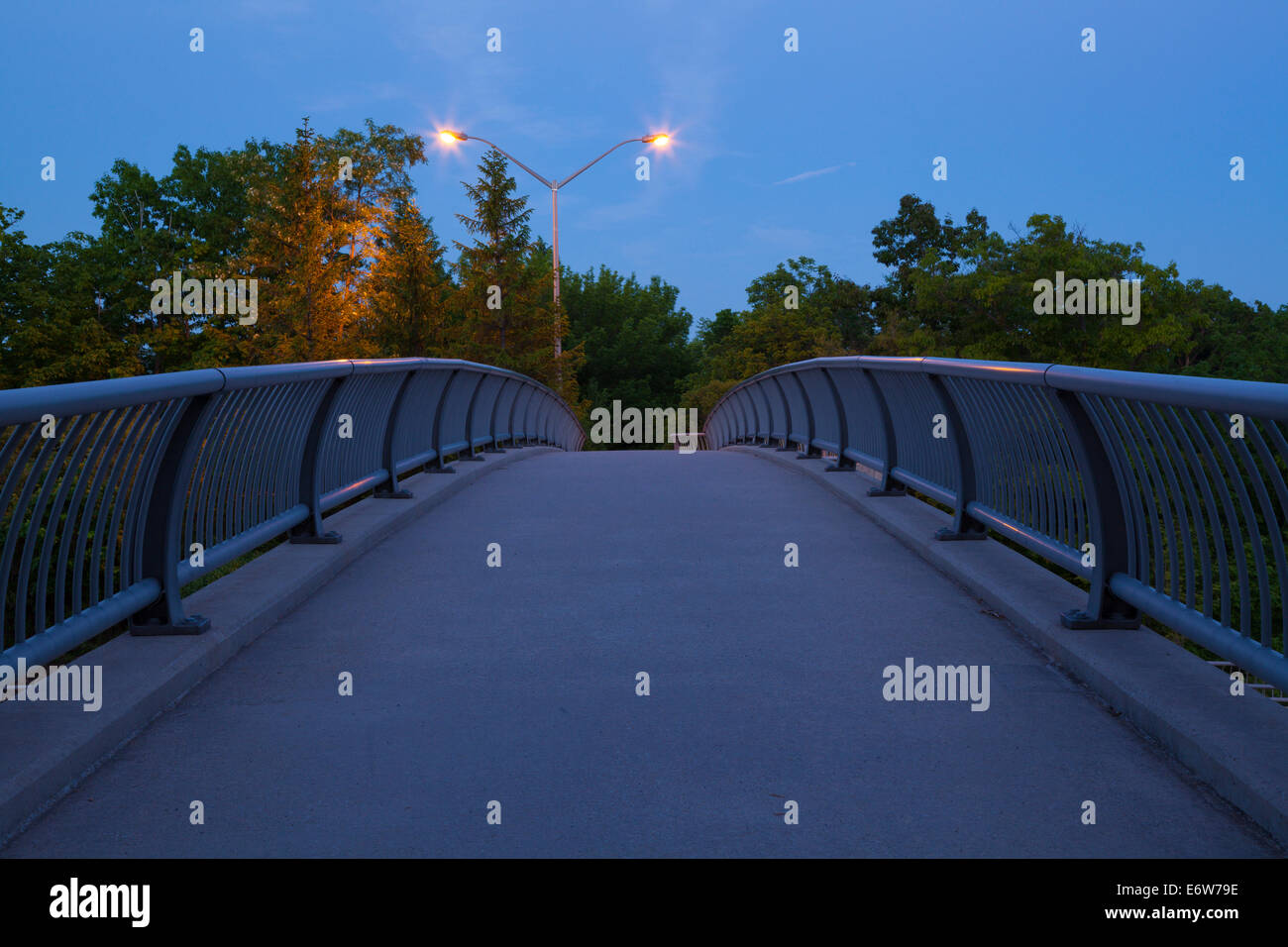 A foot bridge that crosses the Smith-Triller Viaduct that crosses 16 ...