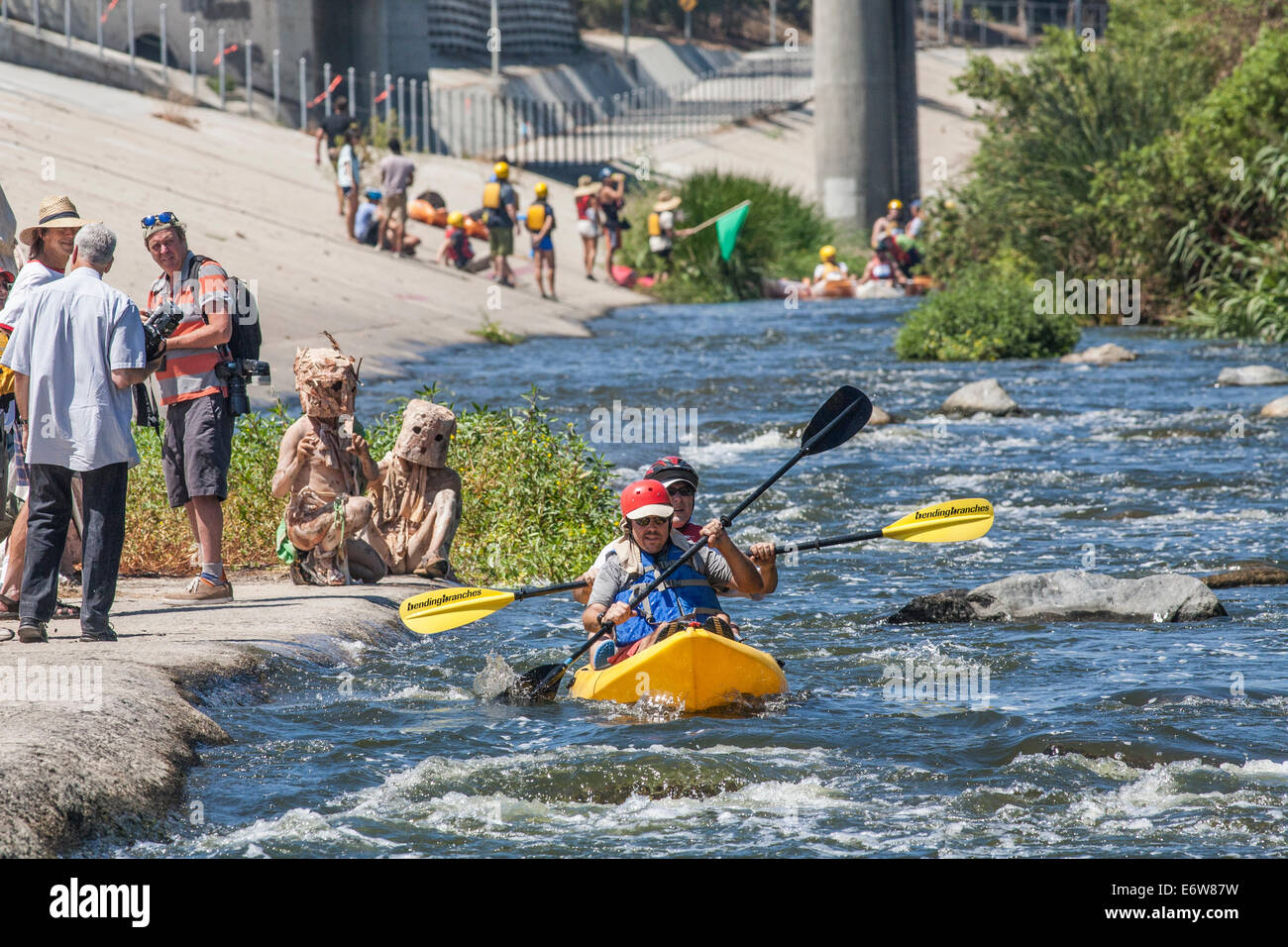 LA, CA, USA. 30th Aug, 2014. Tandem Kayakers. The 1st annual LA River ...