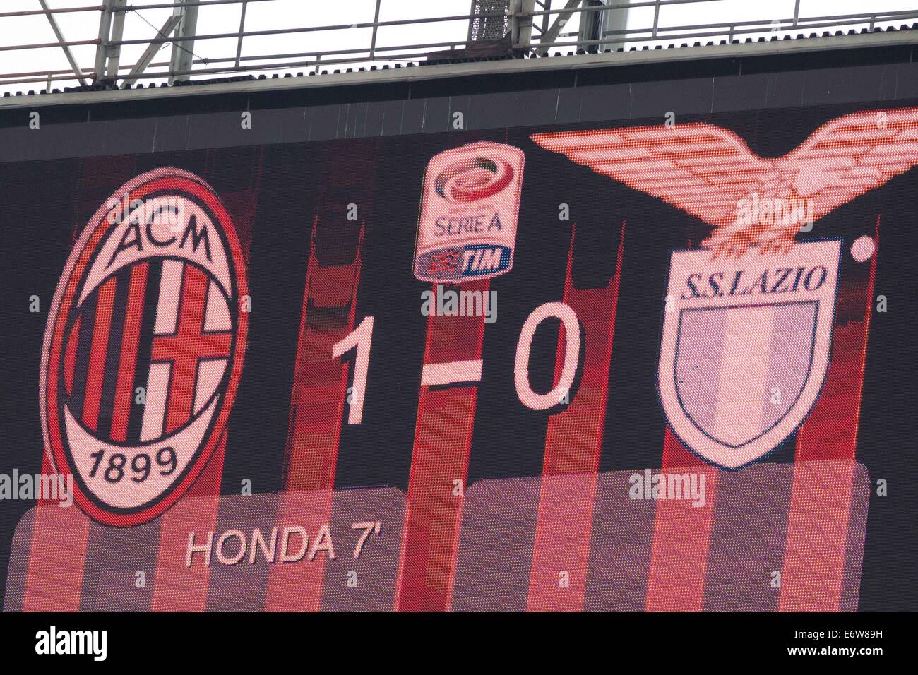 Milan, Italy. 31st Aug, 2014. Scoreboard Football/Soccer : Italian ...
