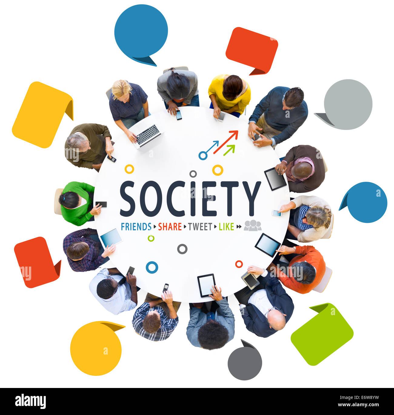 Sharing society Cut Out Stock Images & Pictures - Alamy