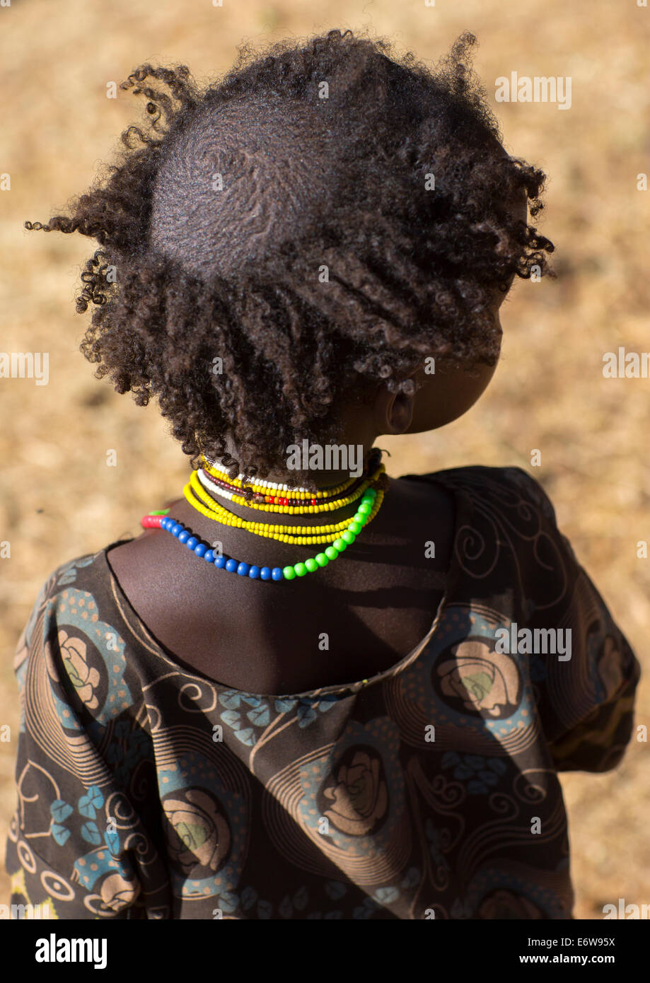 Borana Tribe Girl With Tonsure On The Head To Protect Her From The Bad ...