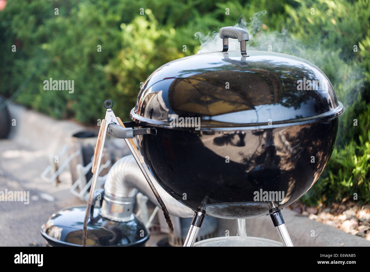 Summer outdoor cooking on barbecue grill Stock Photo - Alamy
