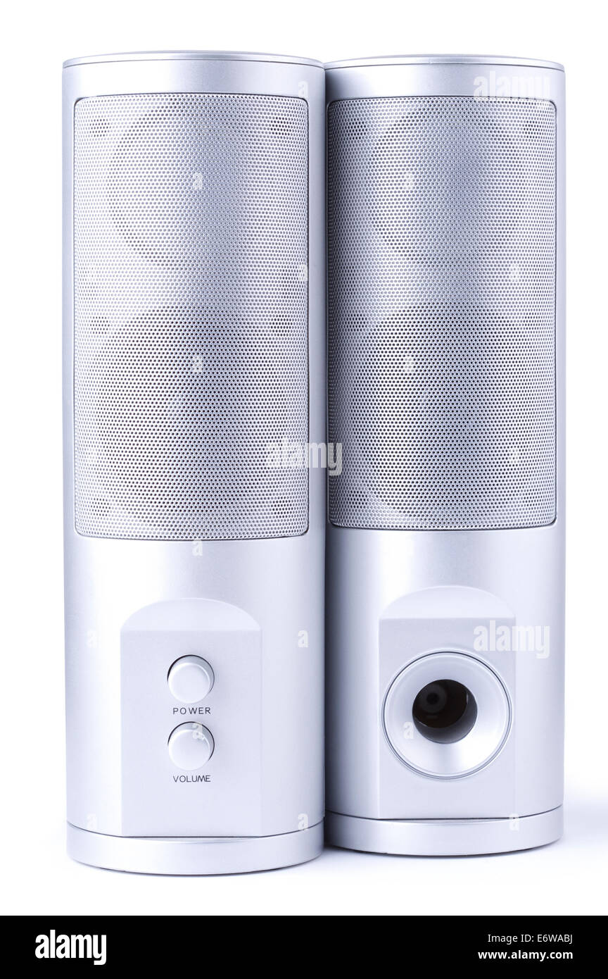 Power and volume buttons on audio speakers Stock Photo - Alamy