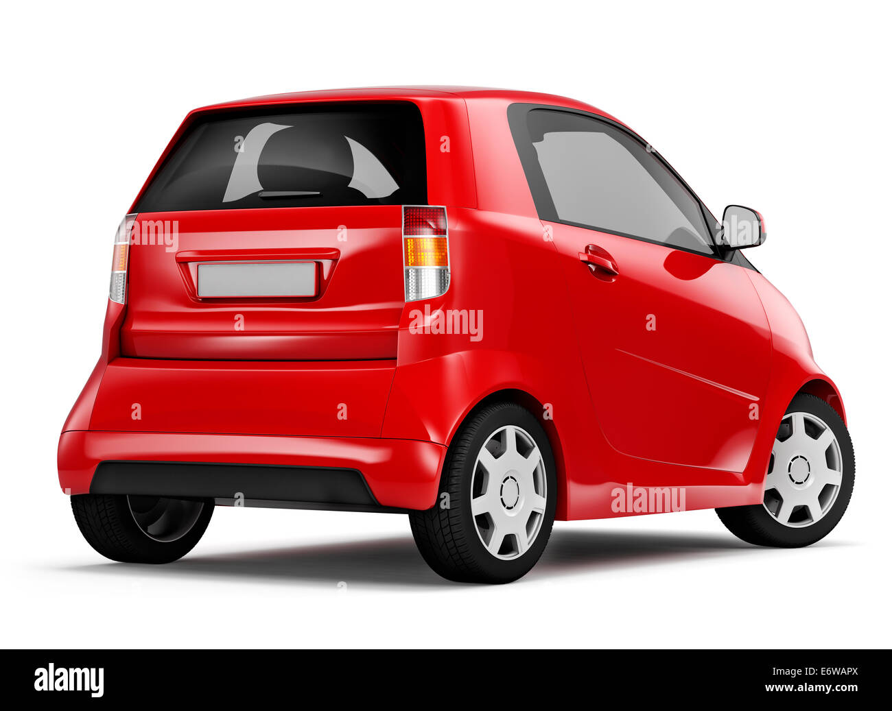 Back View of Red Hybrid Electric Sedan Car Stock Photo - Alamy