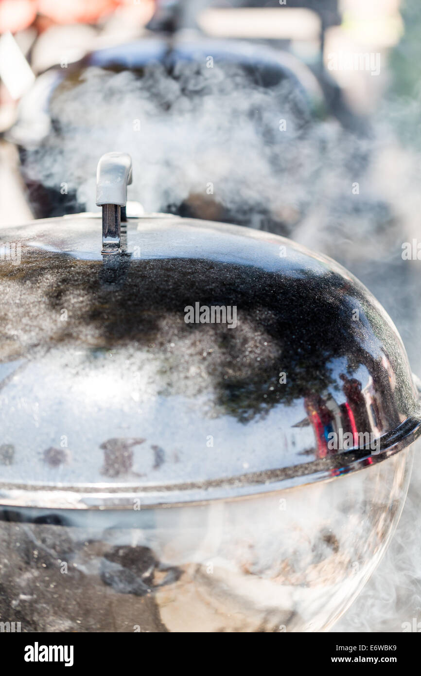 Summer outdoor cooking on barbecue grill Stock Photo - Alamy