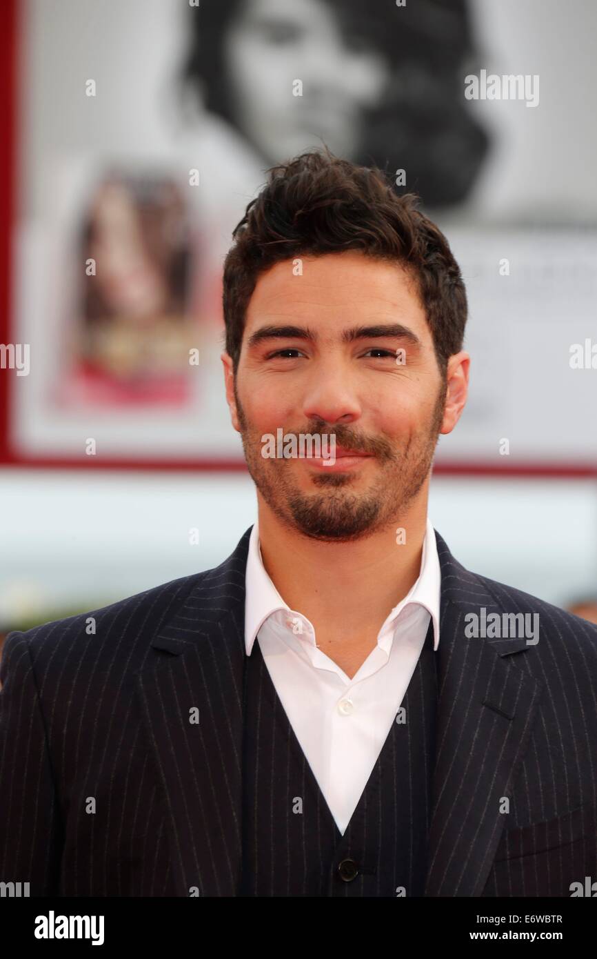 Venice, Italy. 31st Aug, 2014. Actor Tahar Rahim poses at the premiere of 'The Cut' during the ...
