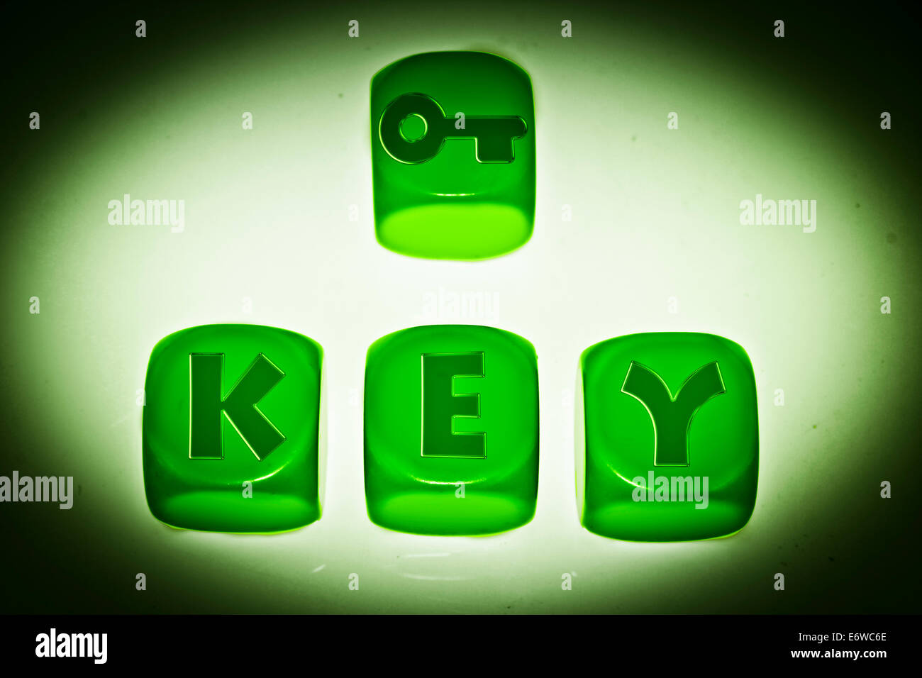 Key symbol with word KEY on cubes Stock Photo - Alamy