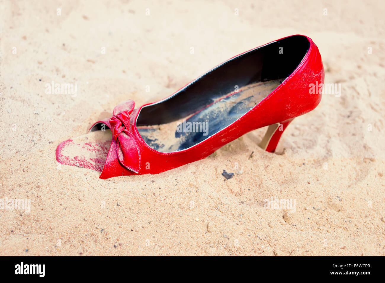 Red Lady Shoe Stock Photo - Alamy