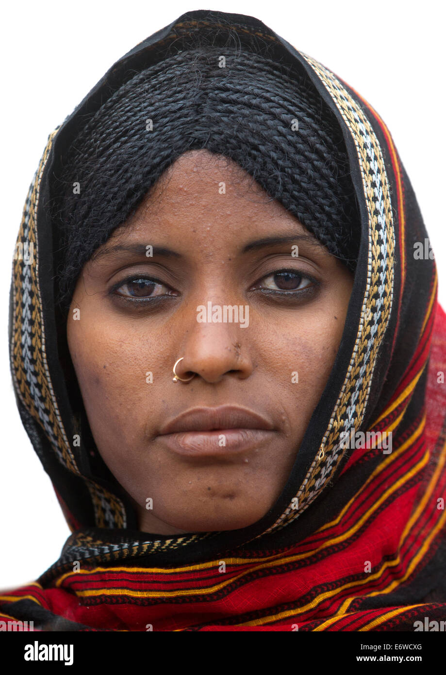 Afar Tribe Woman, Assaita, Afar Regional State, Ethiopia Stock Photo ...