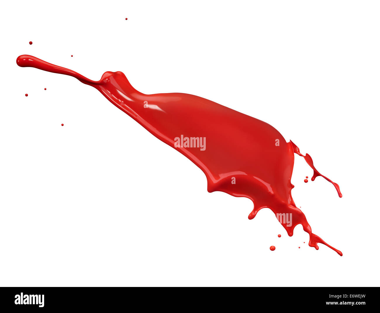 red paint splash isolated on white background Stock Photo - Alamy