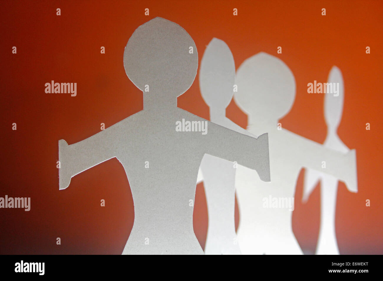 Paper men multi ethnic hi-res stock photography and images - Alamy