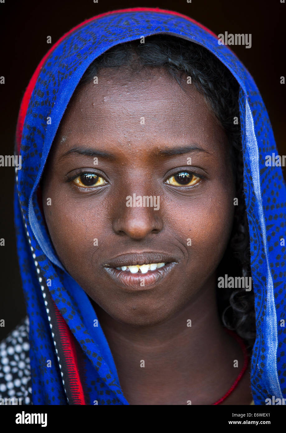 Afar Tribe Woman, Assaita, Afar Regional State, Ethiopia Stock Photo ...