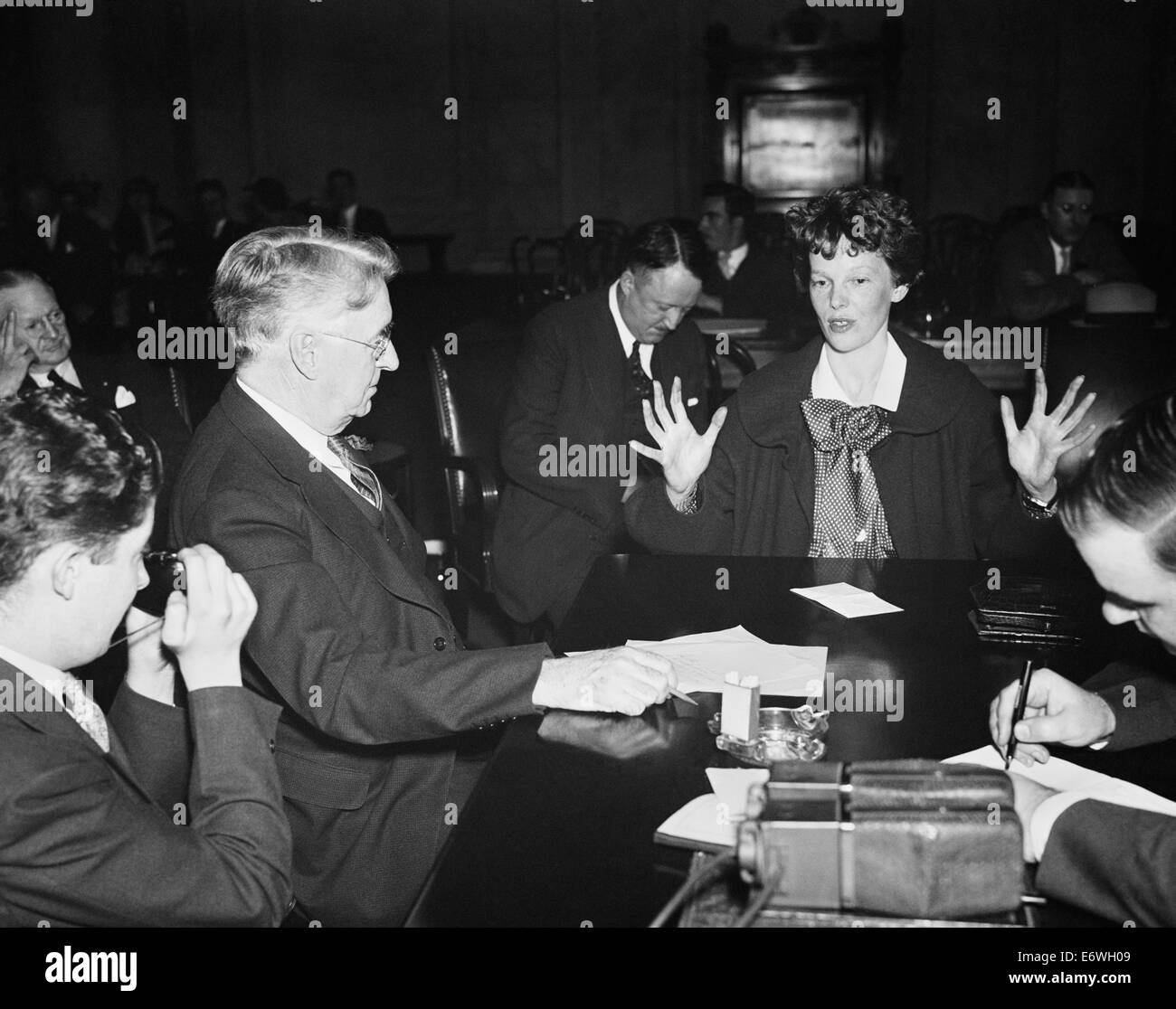Vintage photo of American aviation pioneer and author Amelia Earhart ...