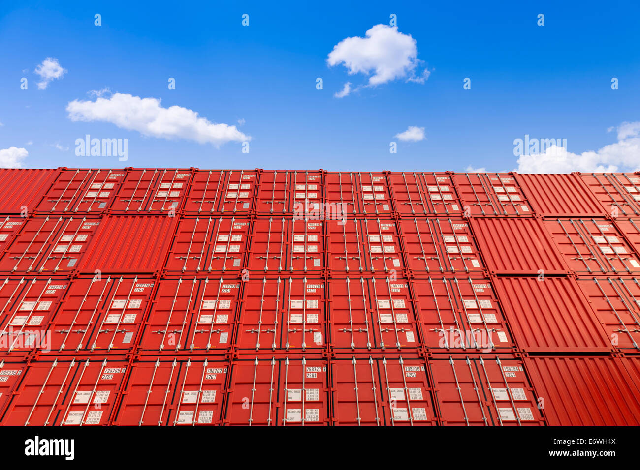 Stacks of cargo containers Stock Photo - Alamy