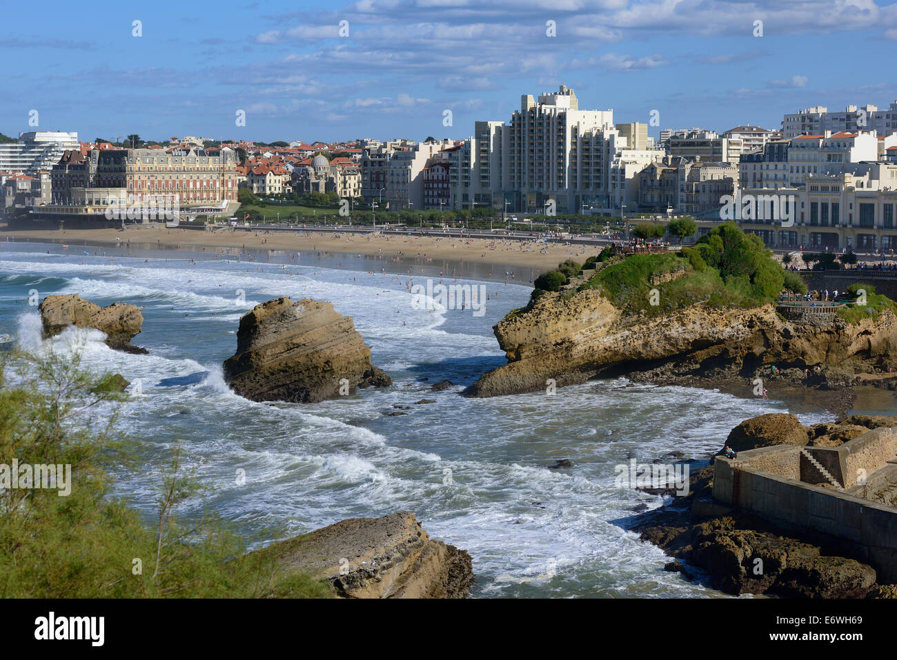 France, bay of Biscay, Basque country, resort of Biarritz and its great ...