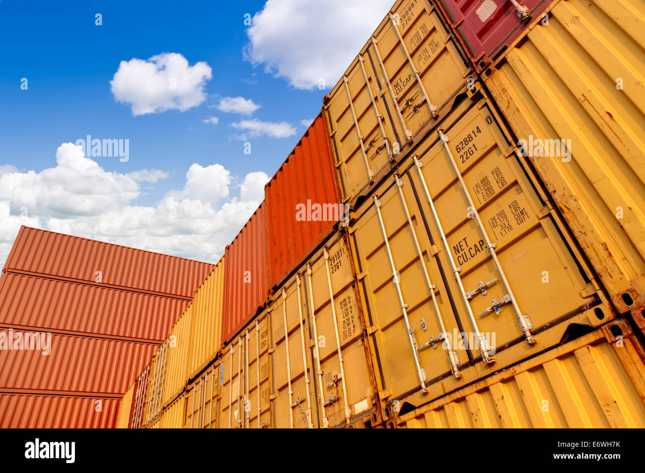 Stacks of cargo containers Stock Photo - Alamy