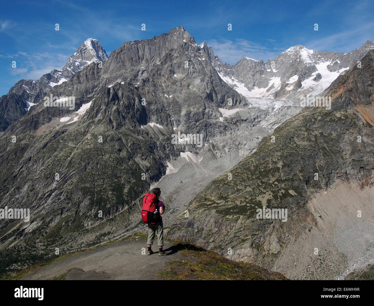 Tour of Mont Blanc near Grand Col Ferret, Italy Stock Photo - Alamy