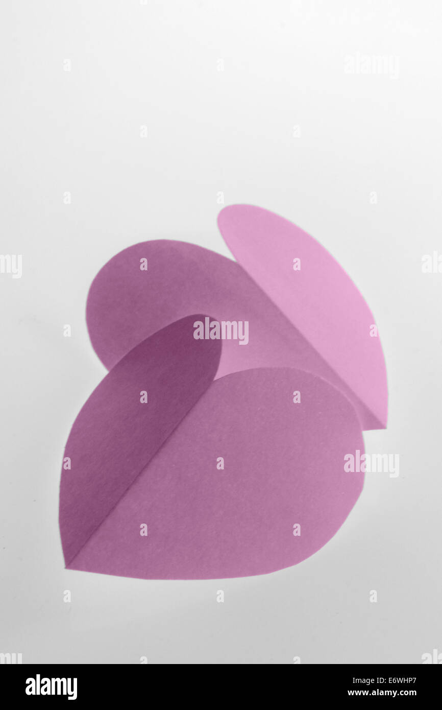 Paper cutting Heart shape Stock Photo - Alamy