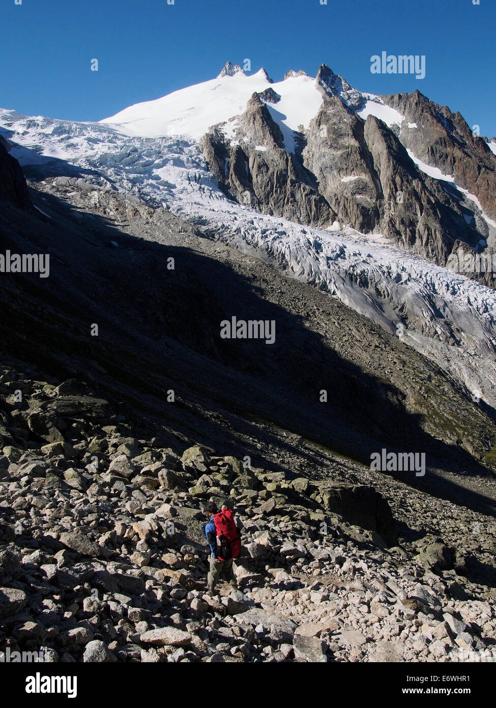 Glacier du Trient and Aiguille du Tour from Fenetre d'Arpette, Swiss ...