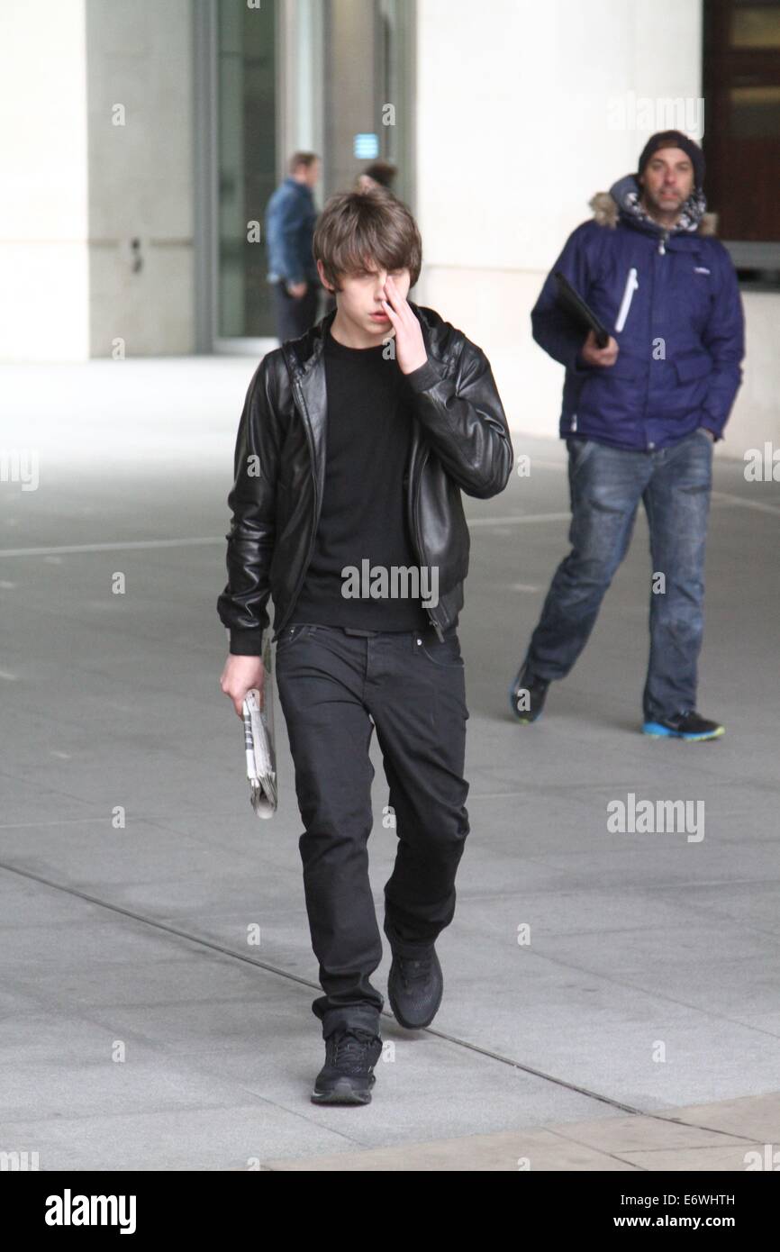 Jake Bugg seen leaving BBC House after The Andrew Marr Show. Featuring ...