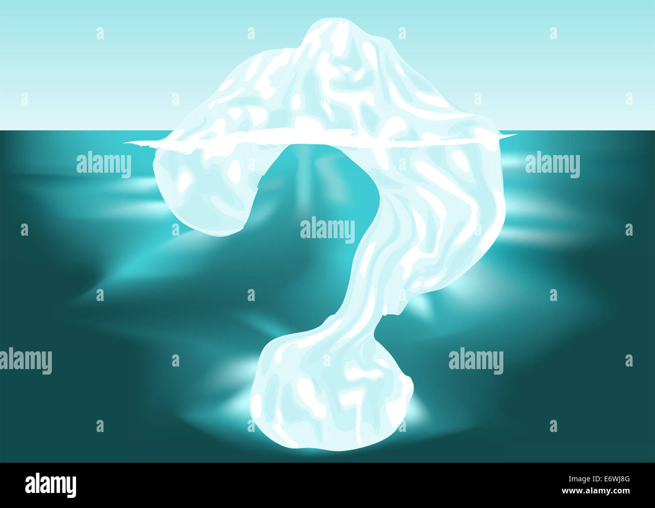 iceberg antarctica as question mark Stock Photo - Alamy