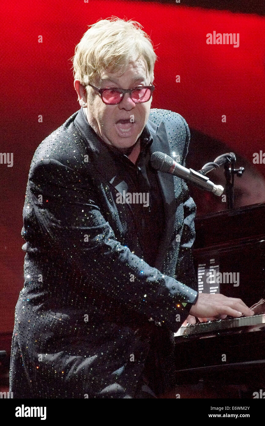 Elton John performs live in concert at the FirstOntario Centre ...