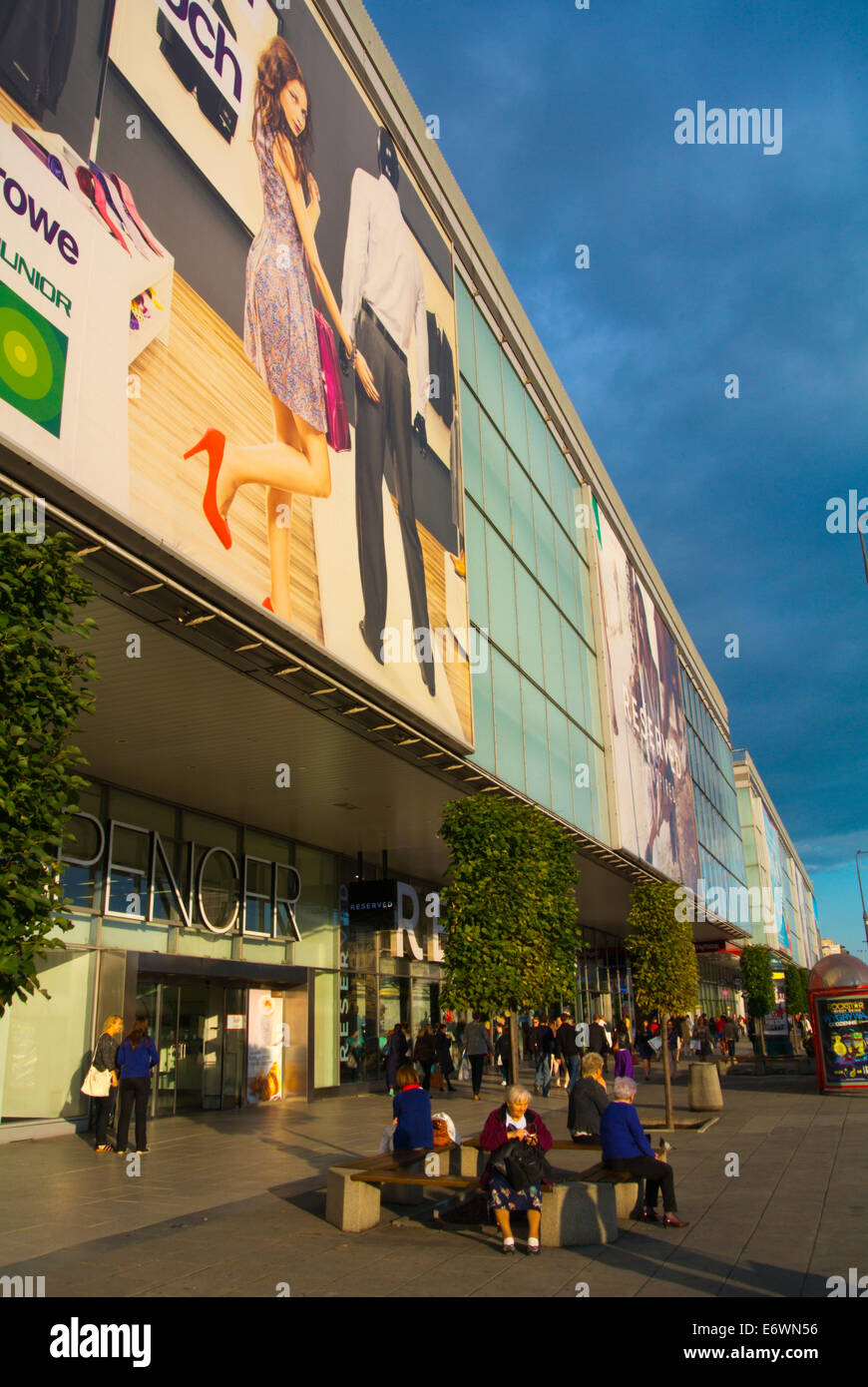 Galeria Centrum shopping centre exterior, Marszalkowska street, central ...