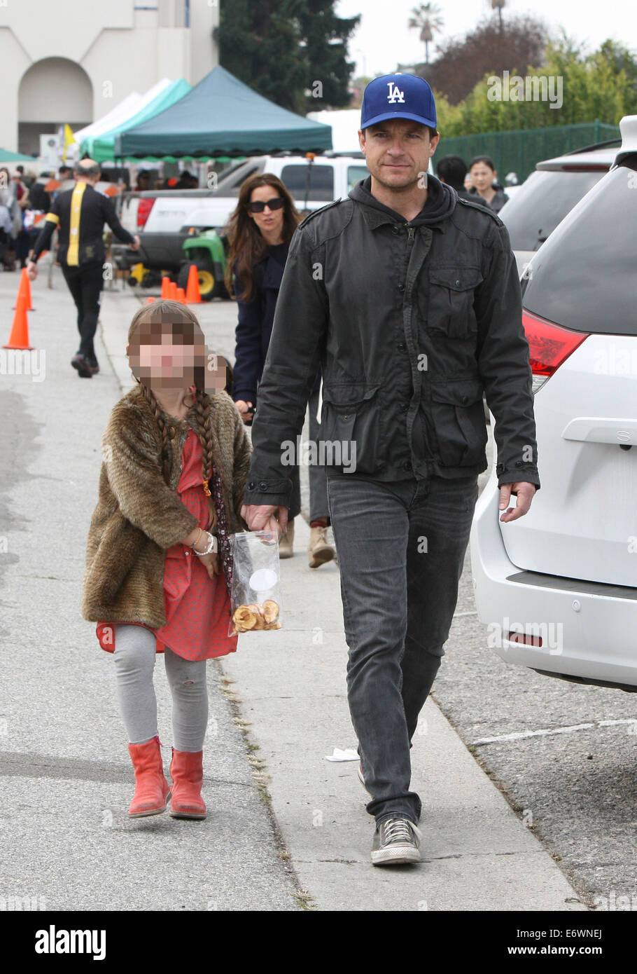 Jason Bateman took his family to a farmers market in Beverly Hills ...