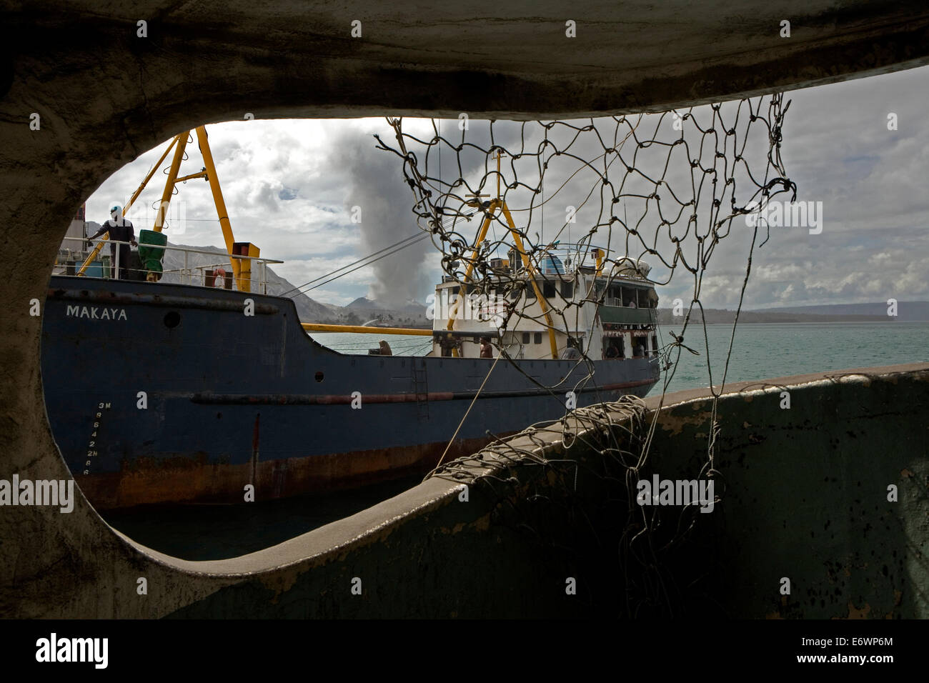 The ship yard. Rabaul harbour was an important place for container ...