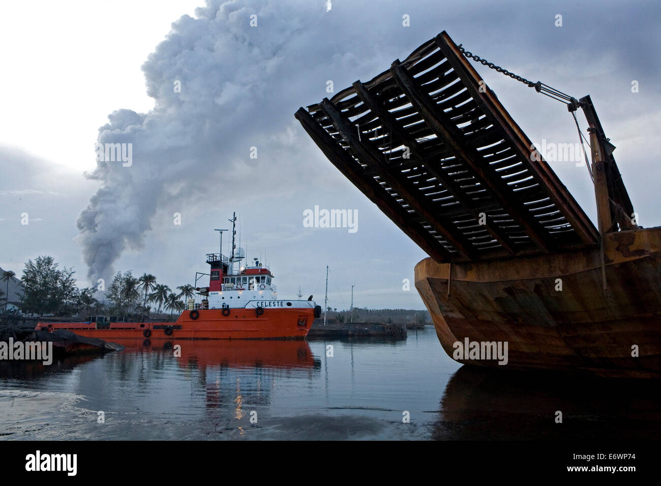 The ship yard. Rabaul harbour used to be an important place for ...