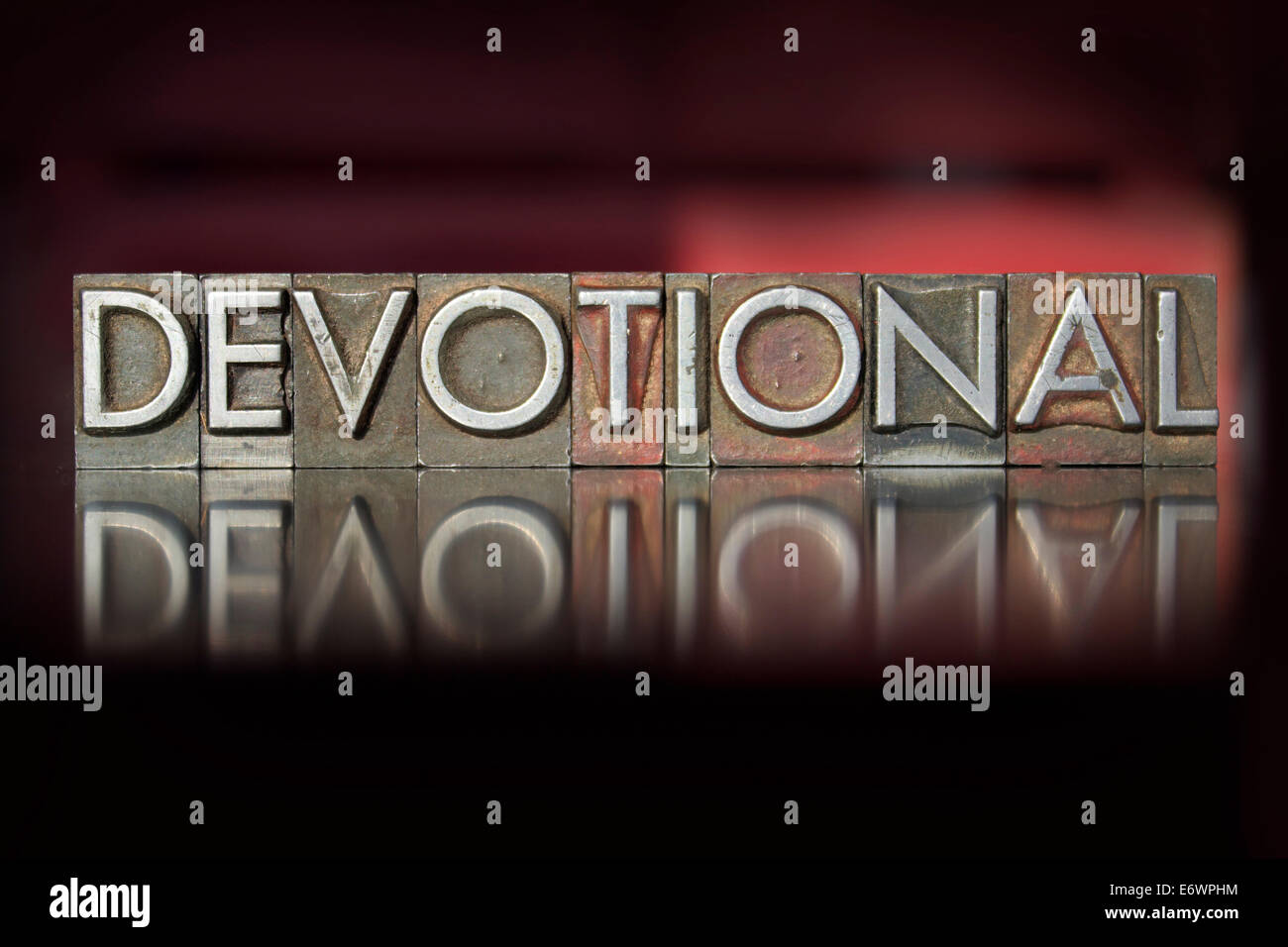 The word Devotional written in vintage letterpress type Stock Photo - Alamy