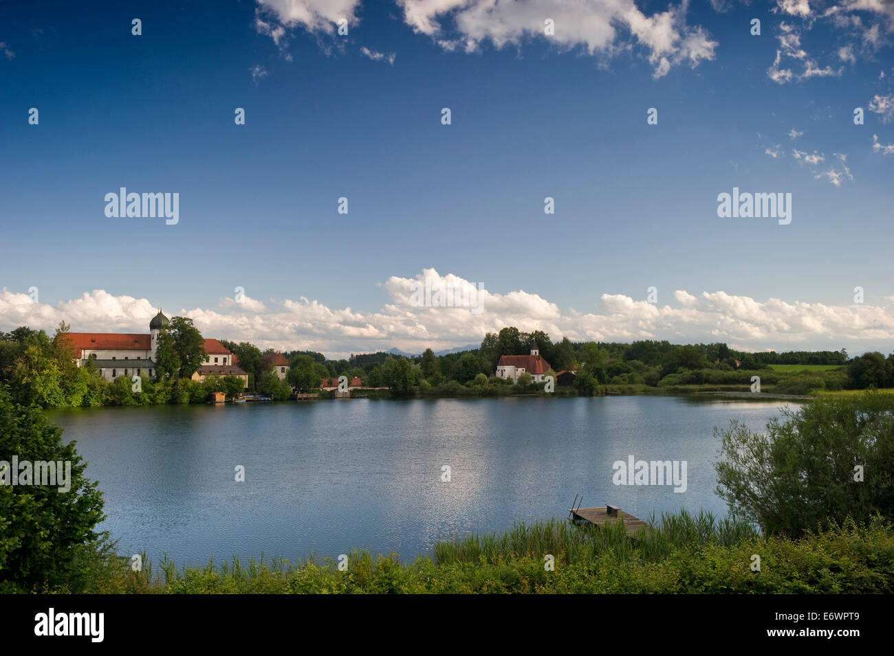 Abbey of seeon in the lake klostersee hi-res stock photography and ...
