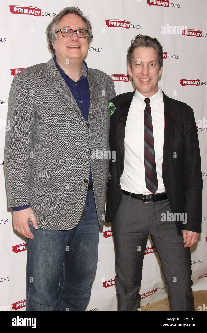 The opening night party for the Off-Broadway comedy The Tribute Artist ...