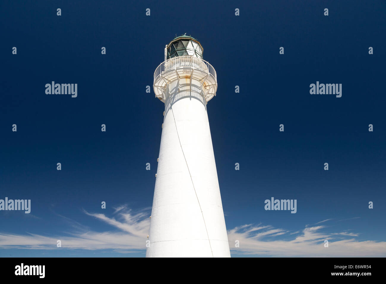 Castle Point white Lighthouse, Wellington Region, North Island, New ...