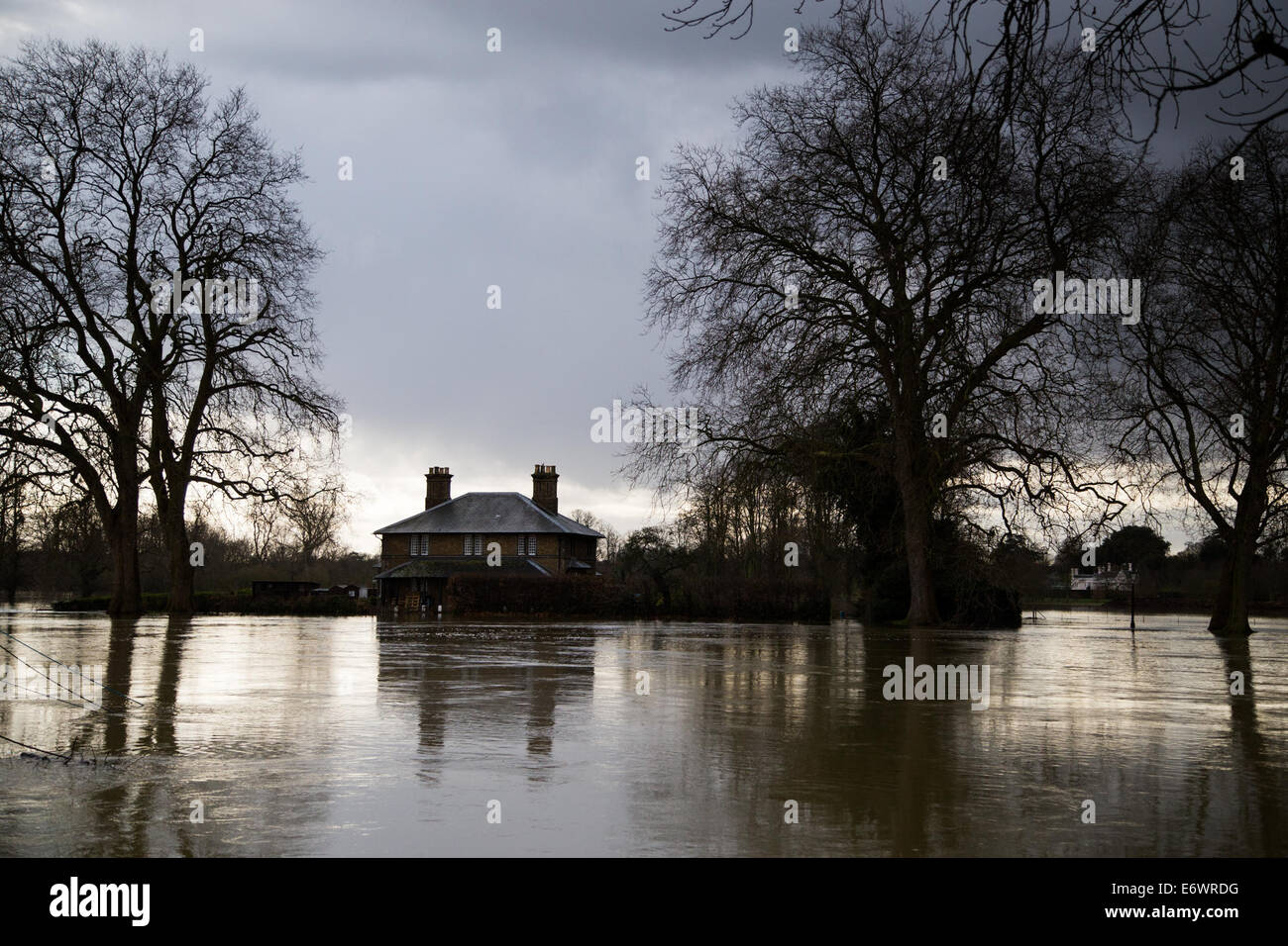 Scenes showing the flooded town of Datchet in Bucks after the river ...