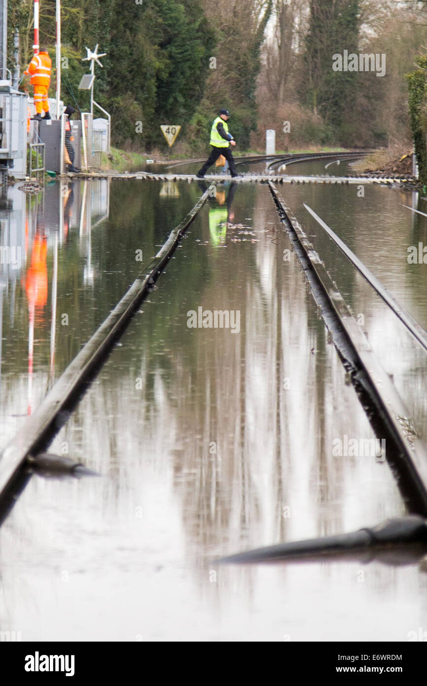 Scenes showing the flooded town of Datchet in Bucks after the river ...