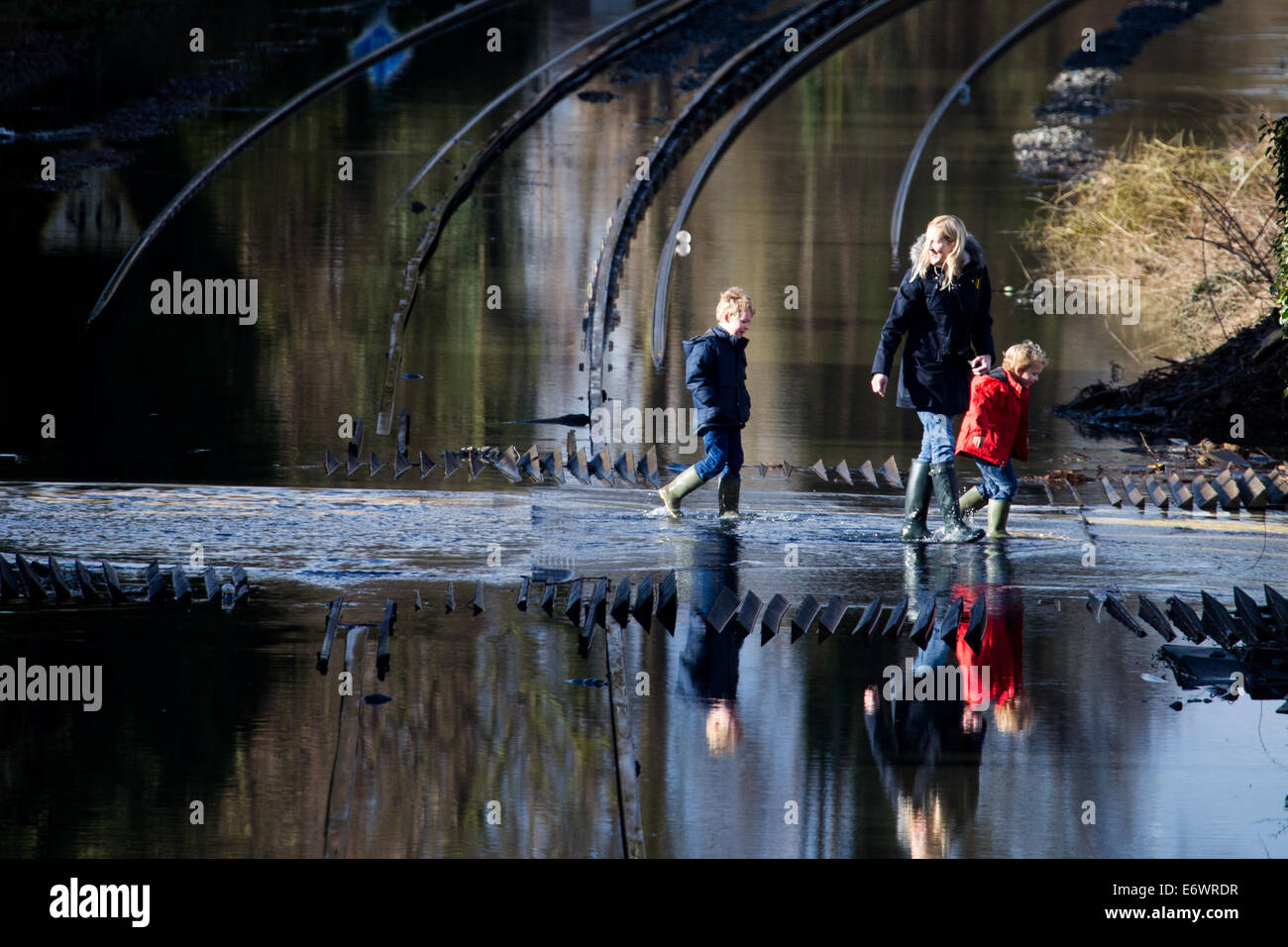 Scenes showing the flooded town of Datchet in Bucks after the river ...