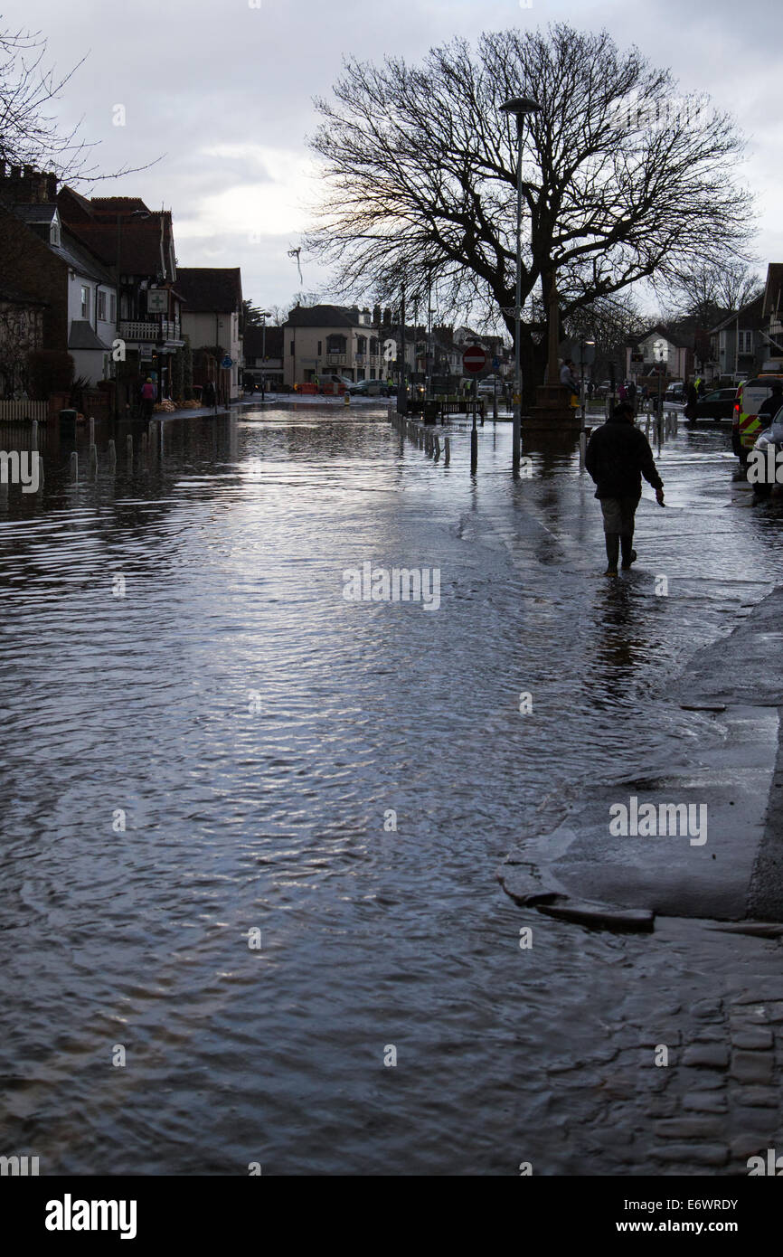 Scenes showing the flooded town of Datchet in Bucks after the river ...