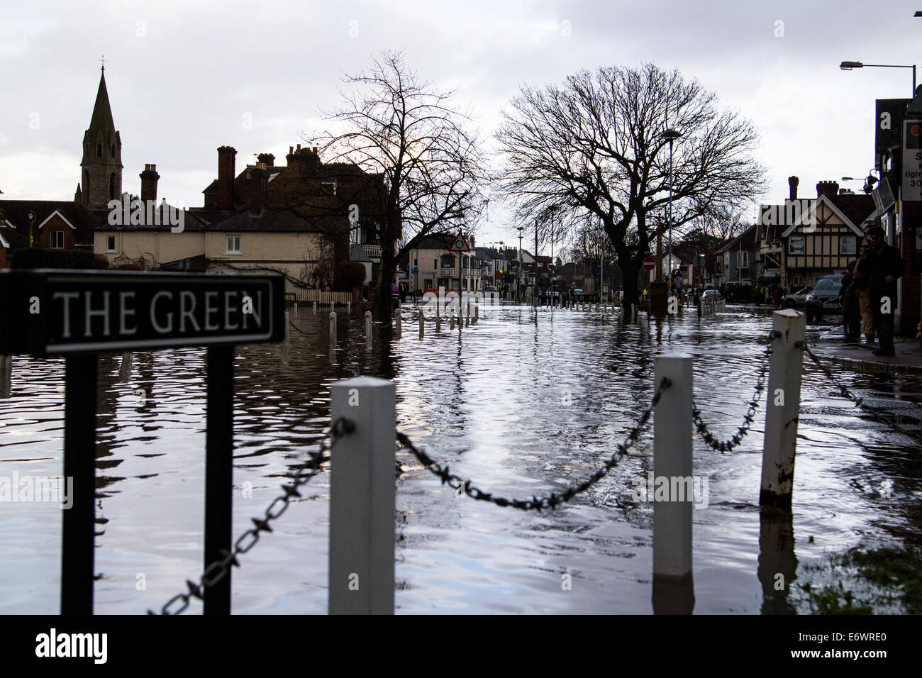 Scenes showing the flooded town of Datchet in Bucks after the river ...